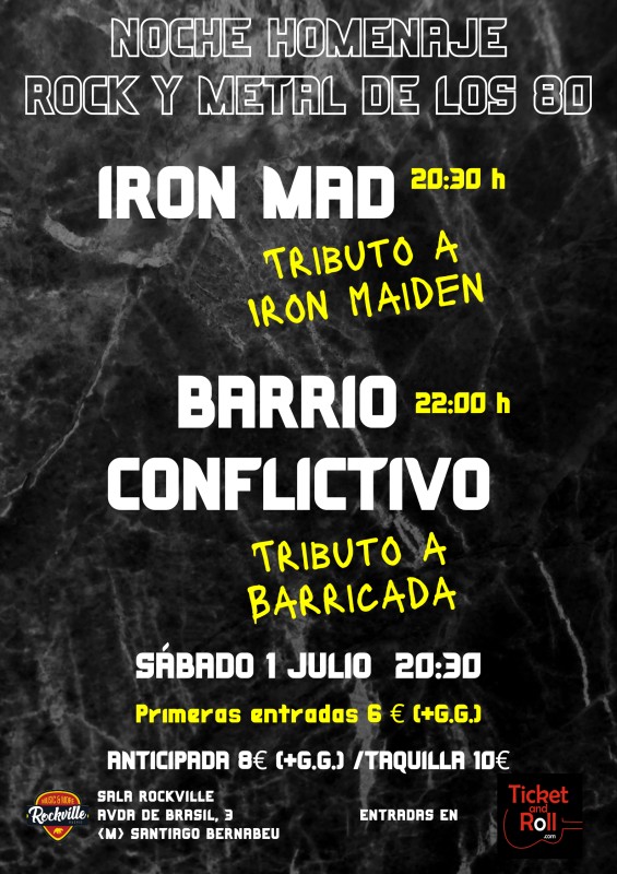 Tributo a Barricada y a Iron Maiden en Madrid