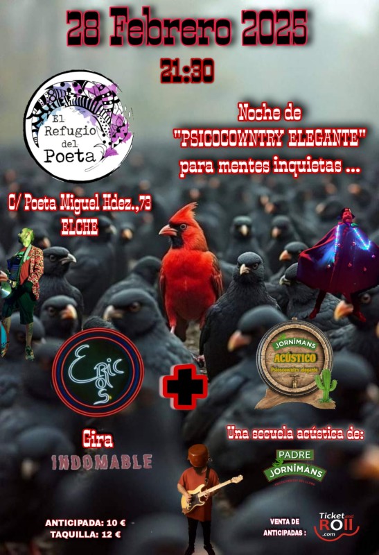 -- Cancelado -- | ERIC ROS + JÓRNIMANS ACÚSTICO en El Refugio Del Poeta ...