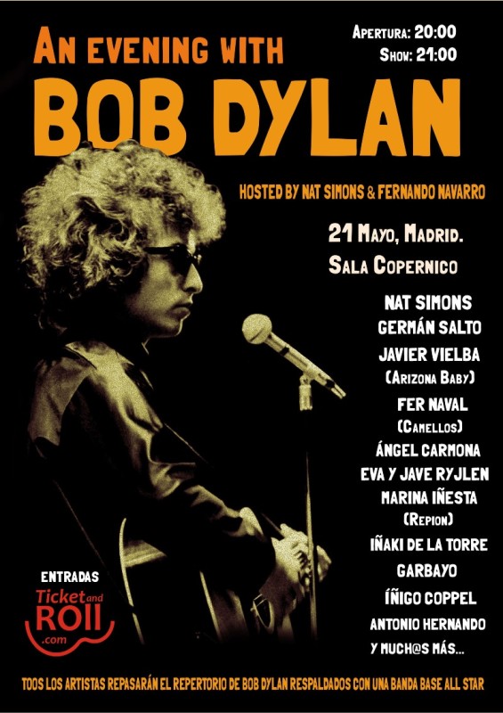 HOMENAJE A BOB DYLAN (varios artistas) - MADRID - Sala Copérnico