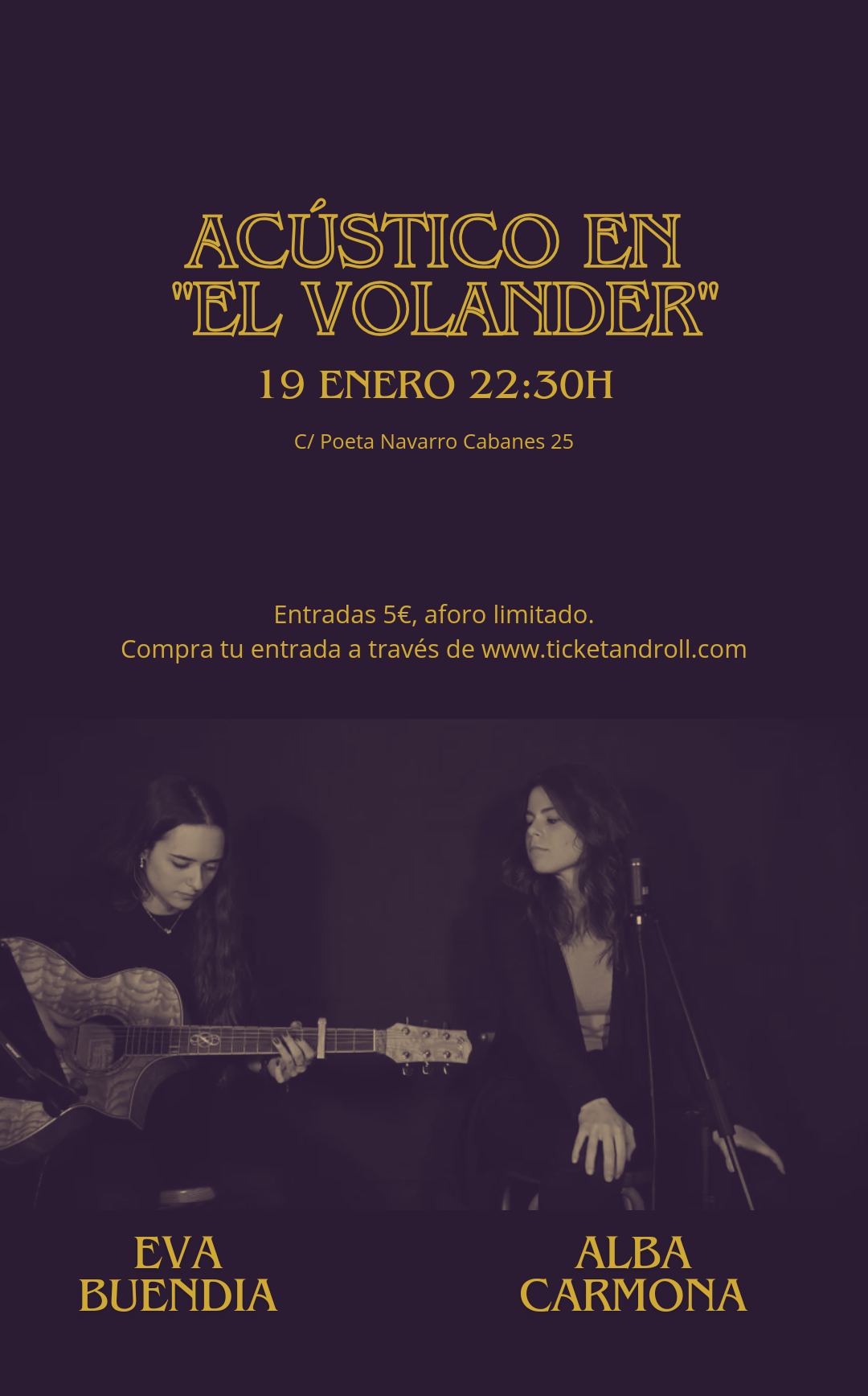 Acústico Alba Carmona y Eva Buendia